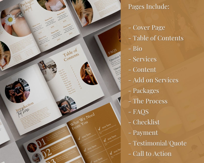 Photography Pricing and Services Packet Photographer Welcome - Etsy