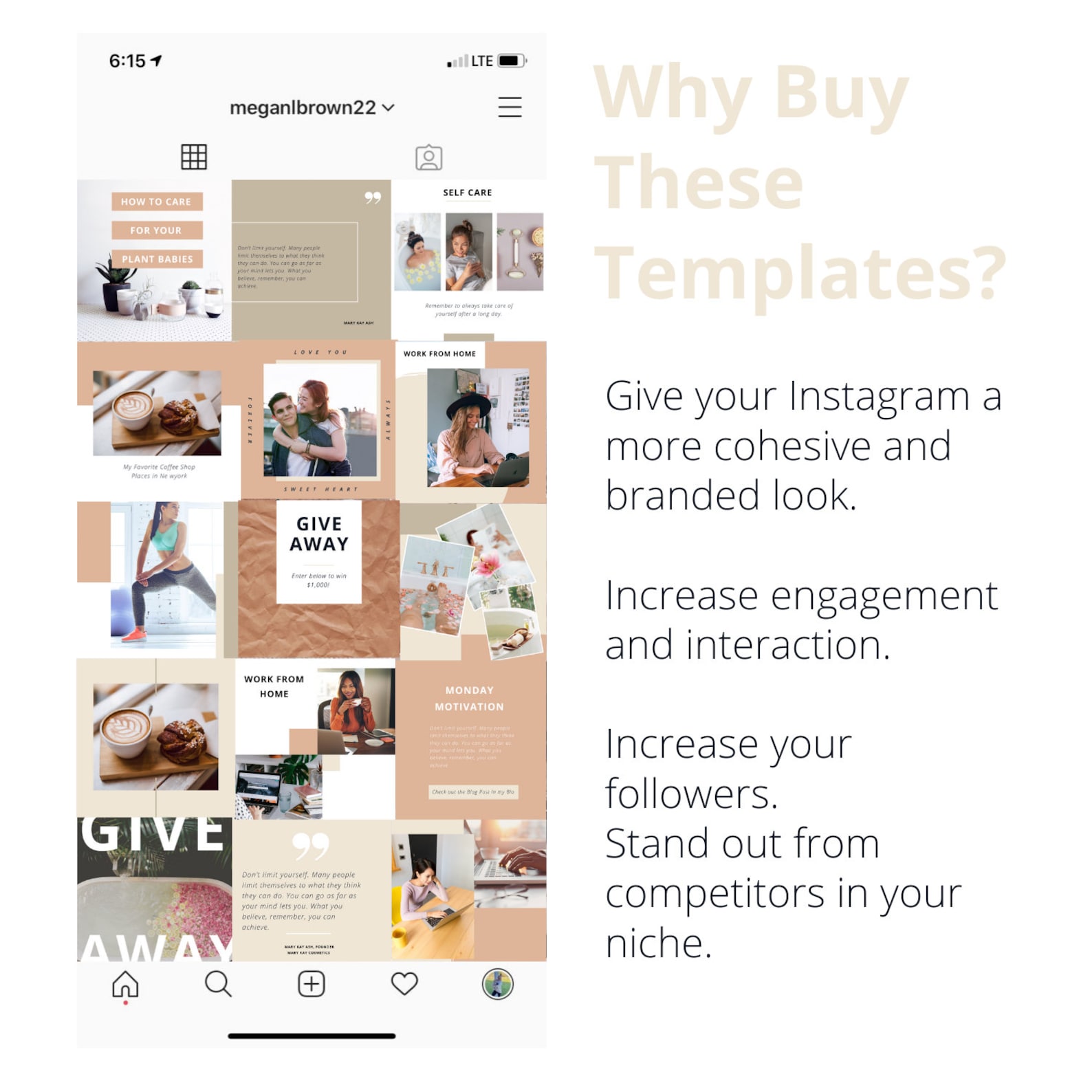 Editable Instagram Post Templates Instagram Story Templates - Etsy
