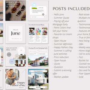 June Real Estate Agent Social Media Posts | Real Estate Instagram Posts ...