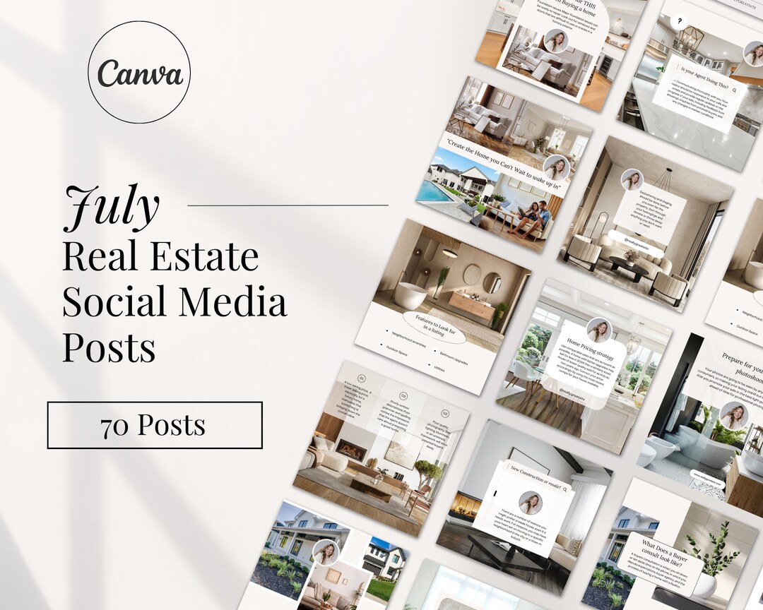 2024 July Real Estate Agent Instagram Posts | Real Estate Social Media ...