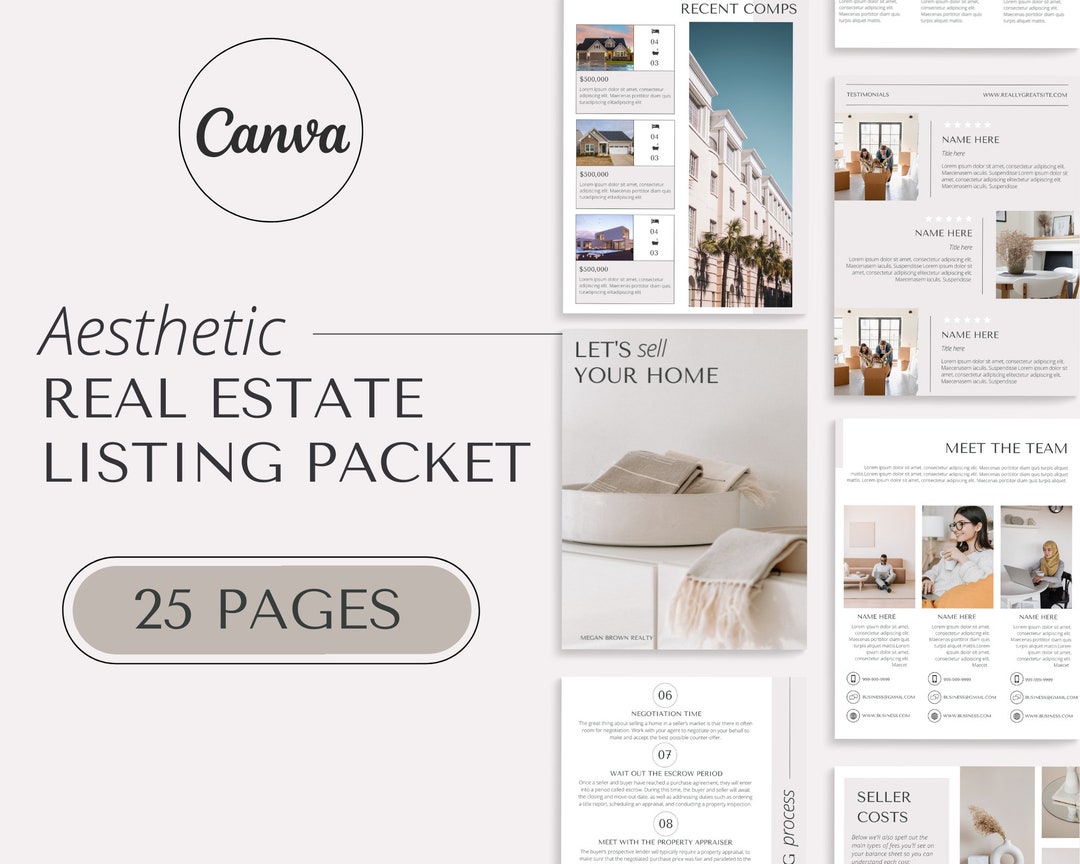 Real Estate Sellers Packet | Real Estate Listing Presentation | Real ...