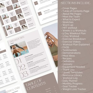 Fitness Ebook Template | Fitness Program Planner | Fitness Coach ...