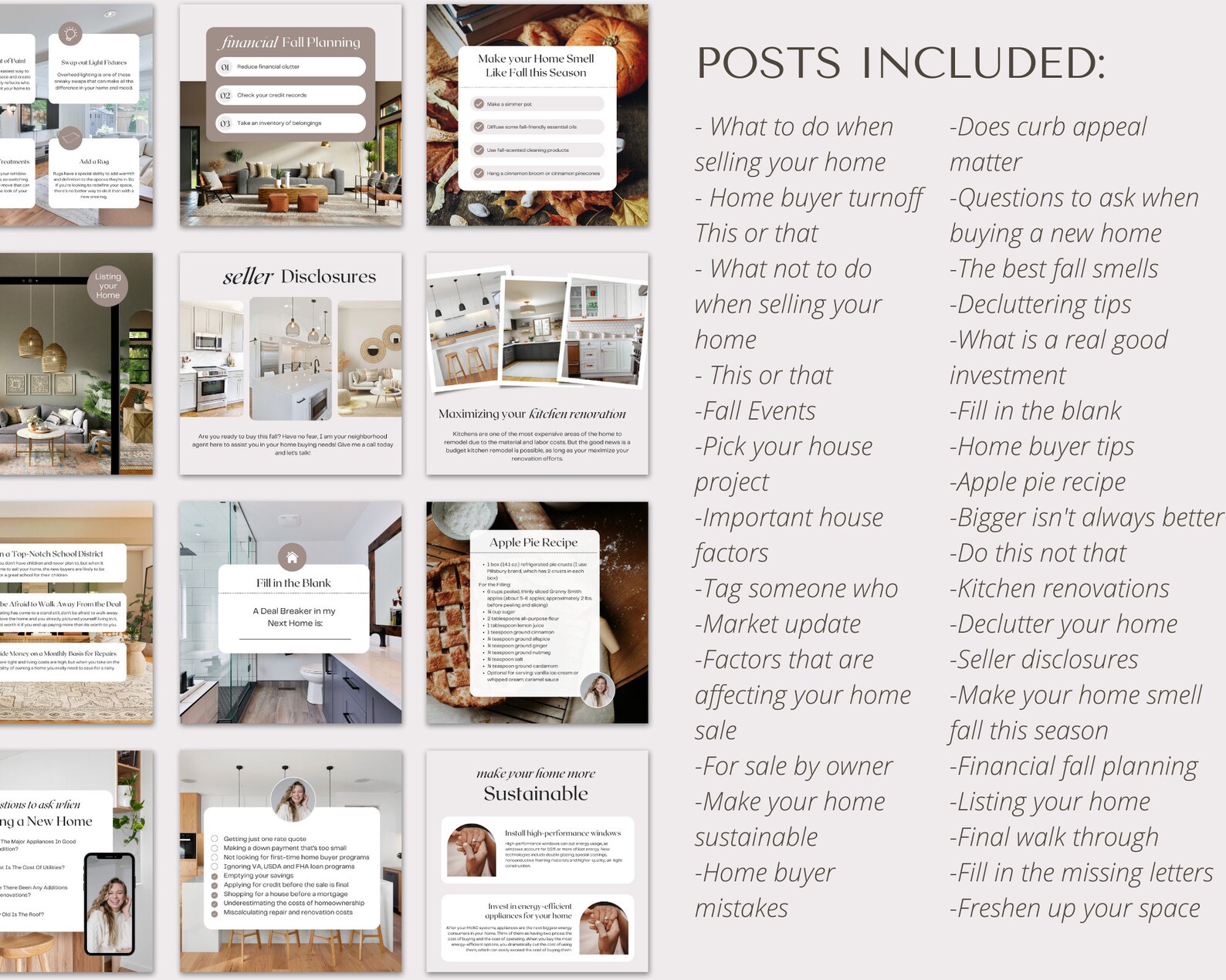 November Real Estate Agent Social Media Posts With Captions - Etsy