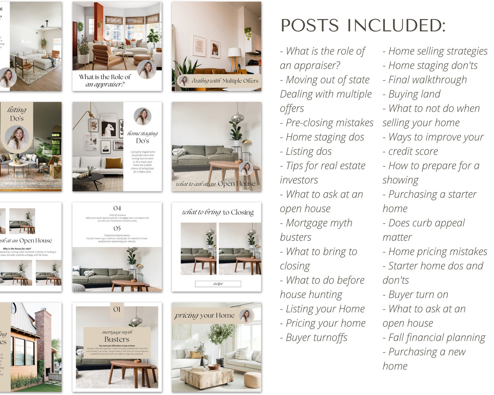 Aesthetic November Real Estate Agent Social Media Posts Real - Etsy