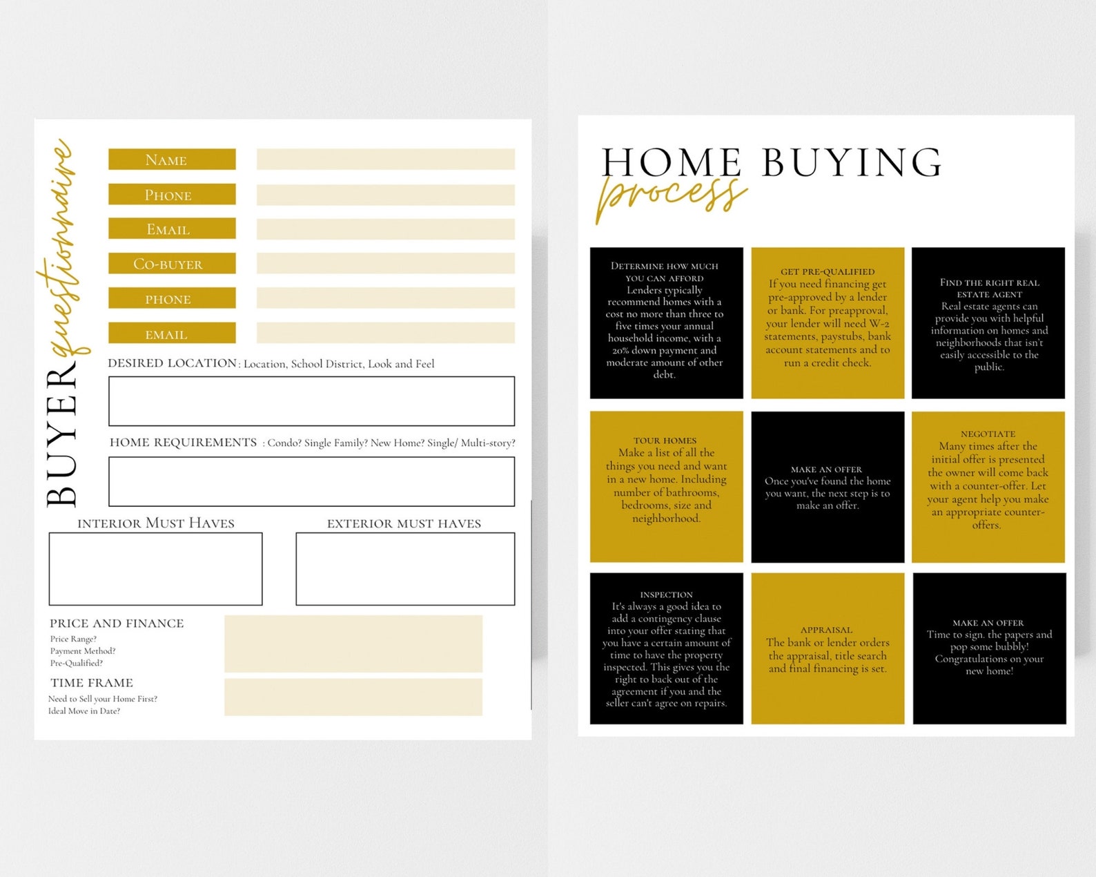 Real Estate Buyers Guide Home Buying Guide Home Buyer | Etsy