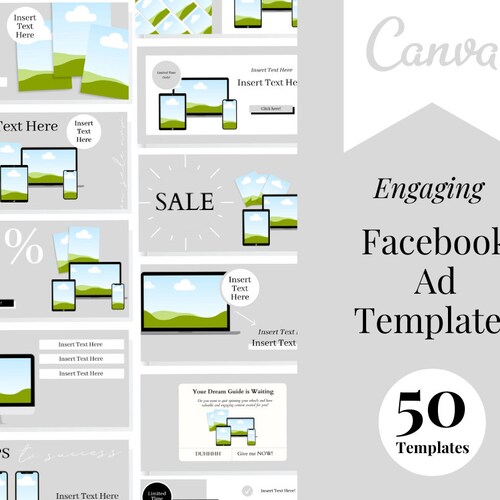 Editable Facebook Post Templates Social Media Content - Etsy
