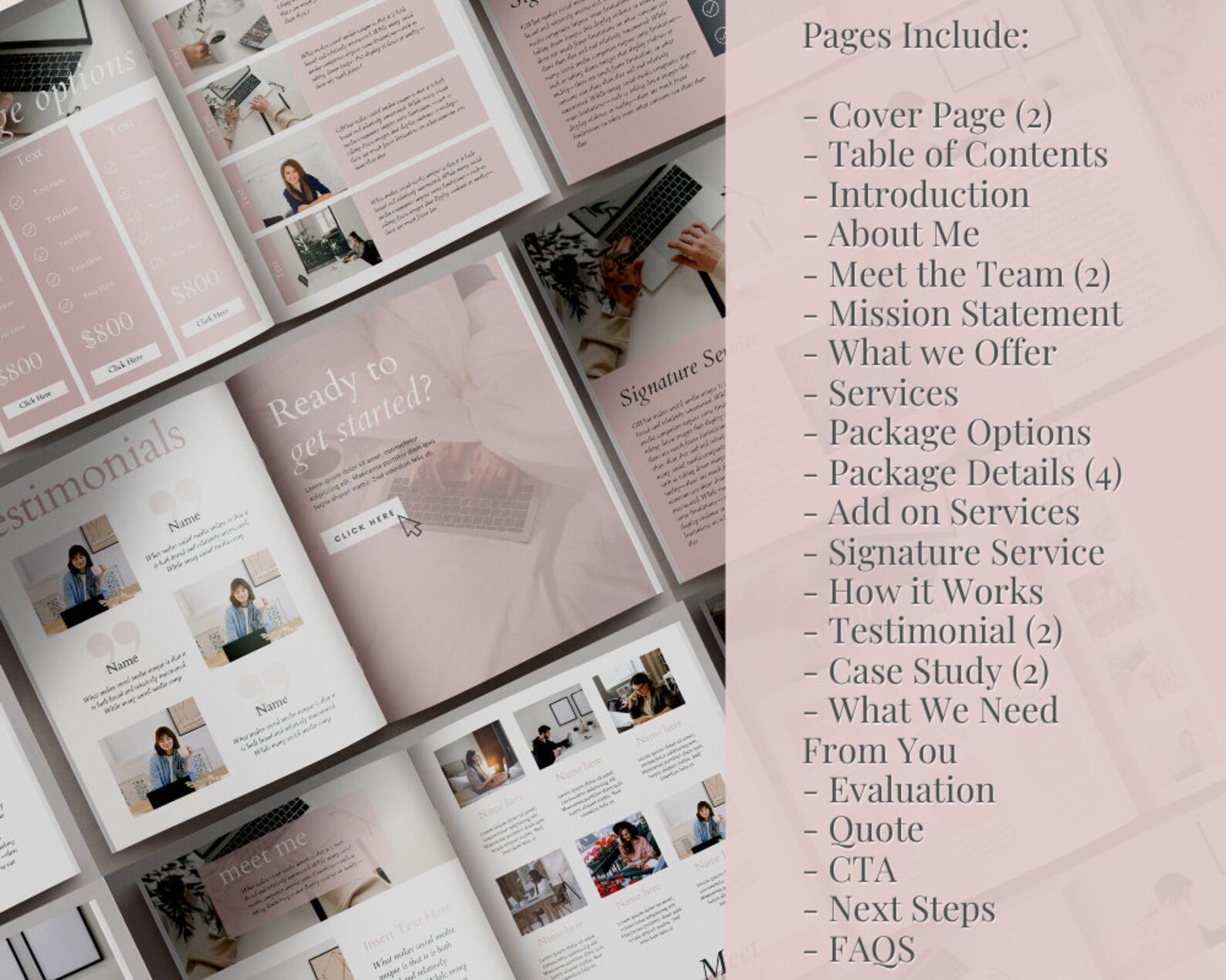 Services and Pricing Packet Template Client Welcome Guide - Etsy