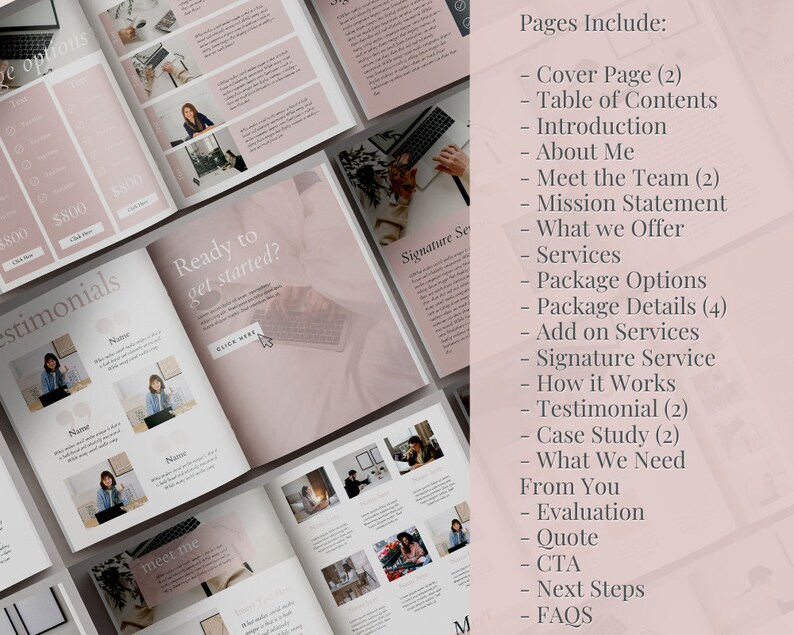 Services and Pricing Packet Template Client Welcome Guide - Etsy