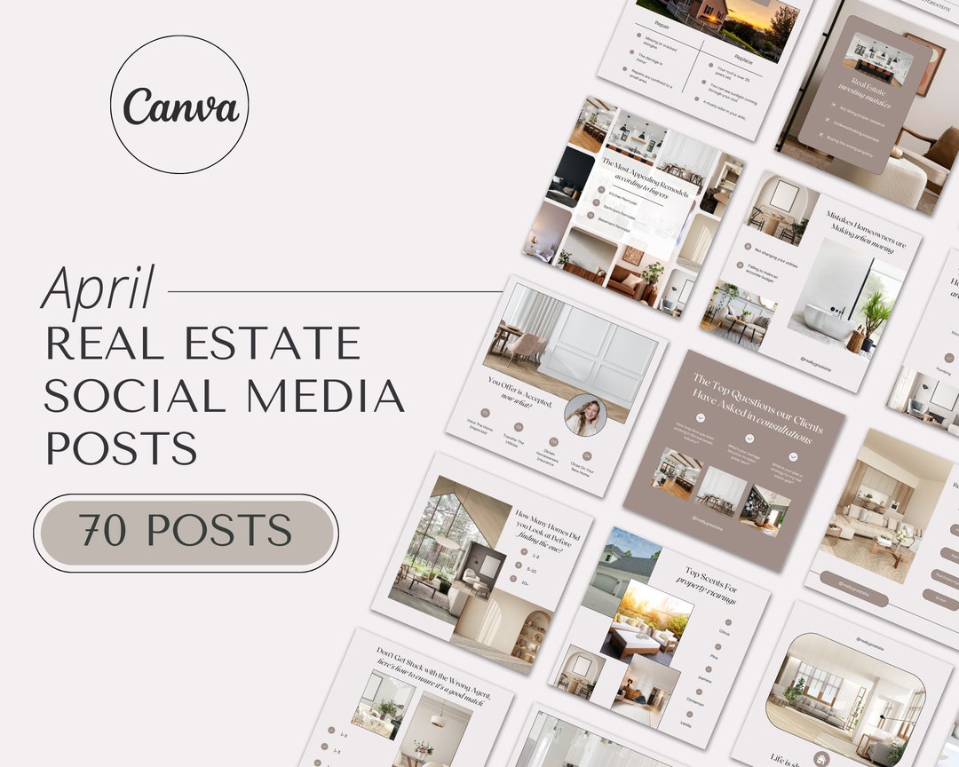 April Real Estate Agent Social Media Post Real Estate Instagram Post ...