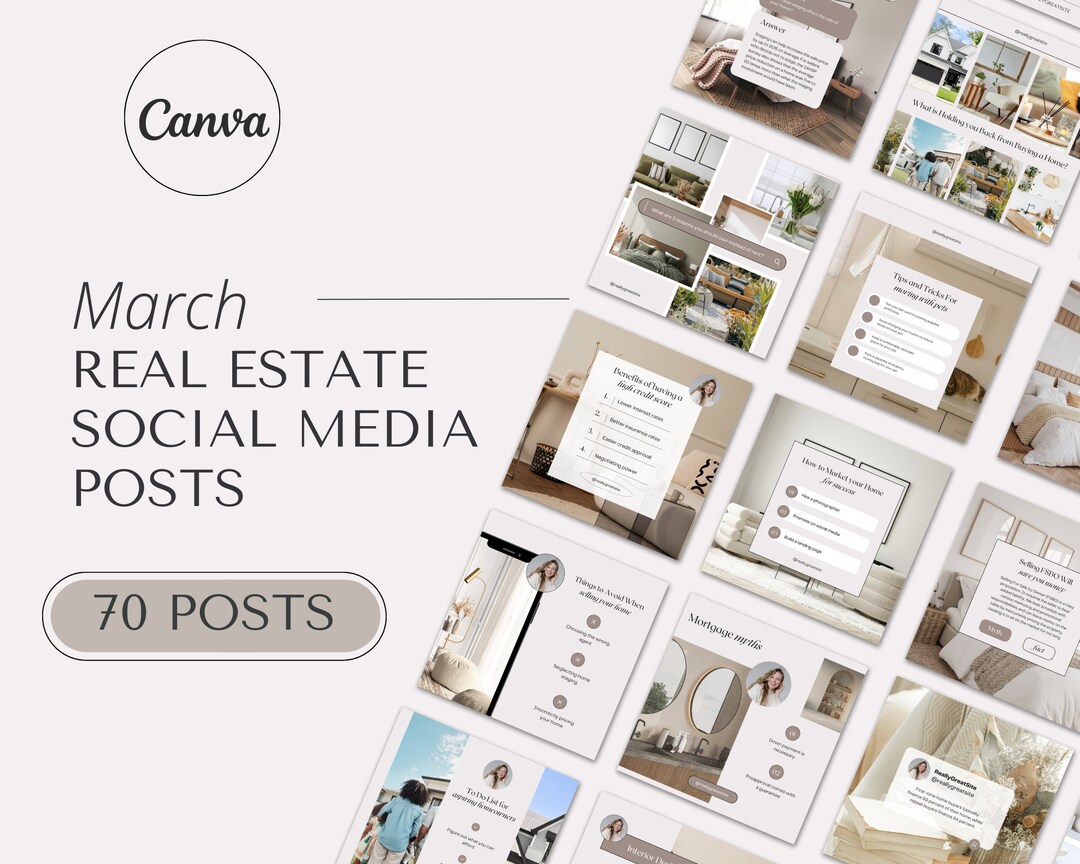 March Real Estate Agents Social Media Post | Real Estate Instagram Post ...