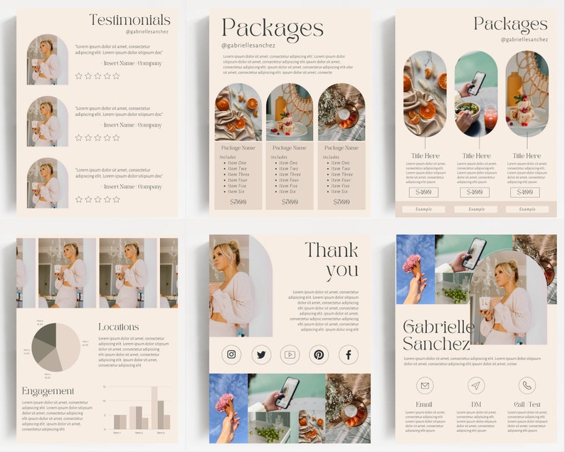 Influencer Media Kit Media Press Kit Rate Sheet for | Etsy