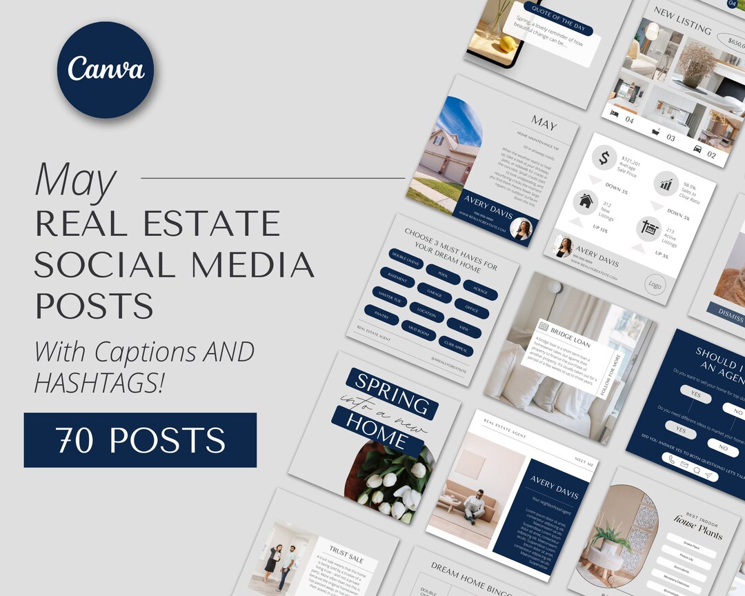 May Real Estate Agent Social Media Posts With Captions | Real Estate ...