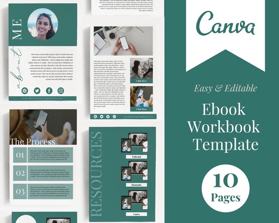 Canva Ebook Template Editable Workbook Template Course - Etsy