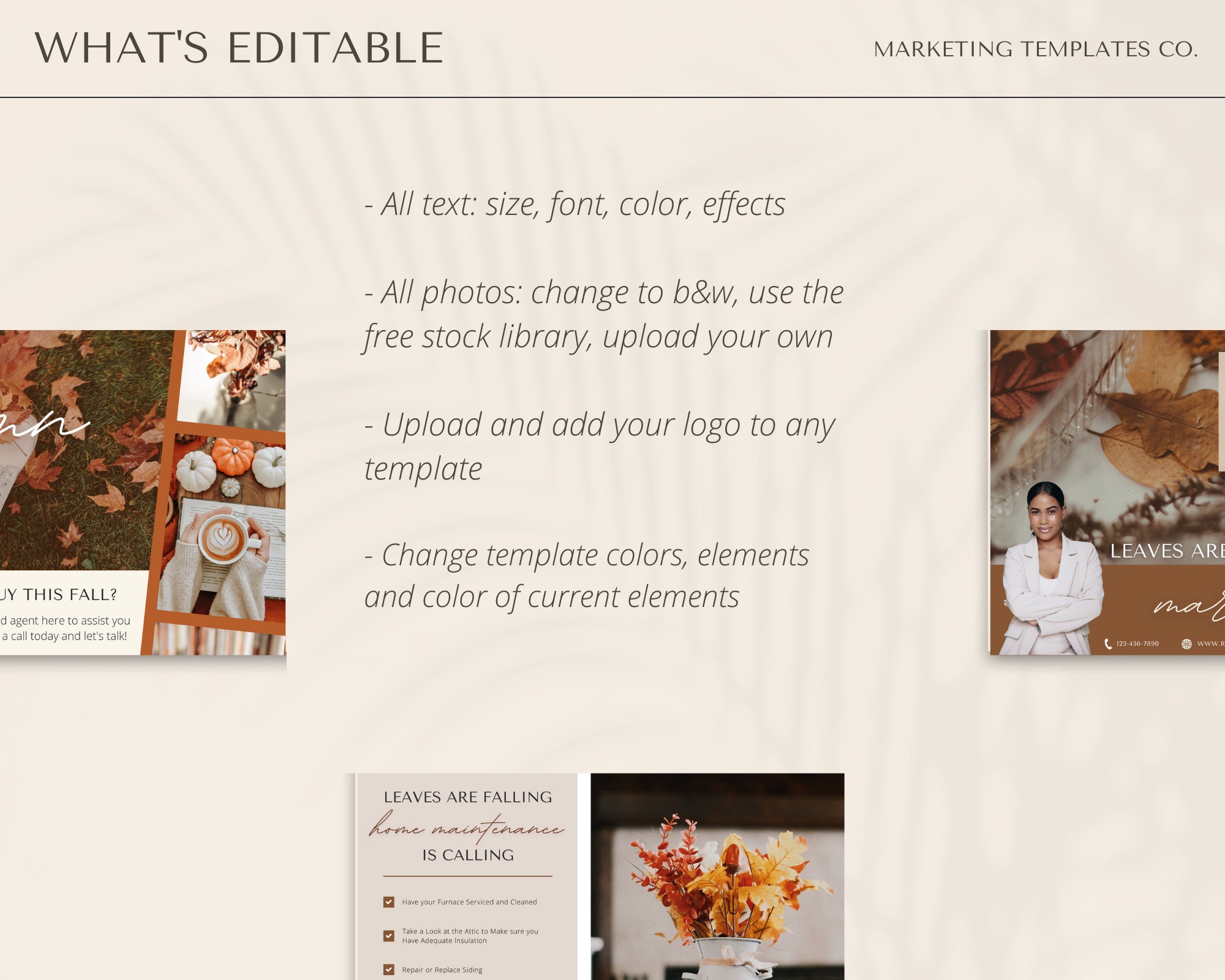 Fall Real Estate Agent Postcards Autumn Real Estate - Etsy