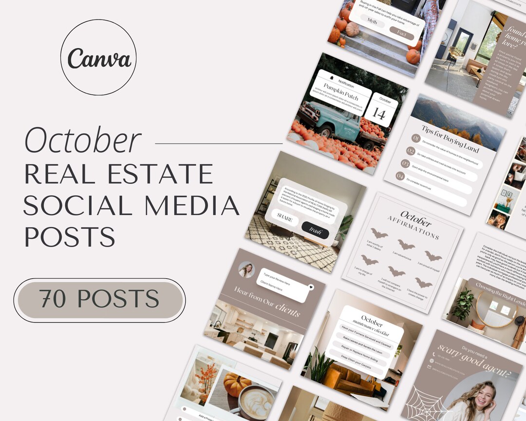 October Real Estate Agent Social Media Posts | Real Estate Instagram ...