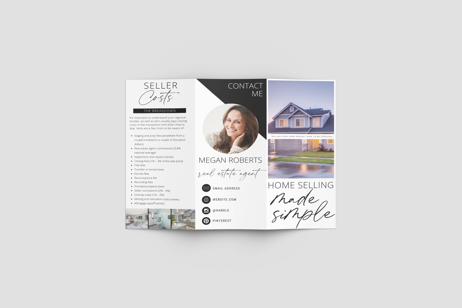 Real Estate Sellers Brochure Editable Realtor Brochure - Etsy