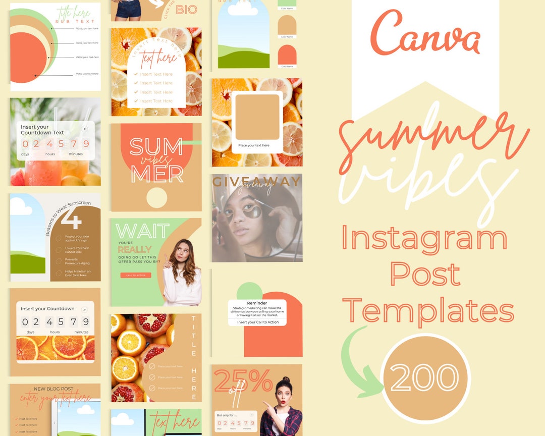 Instagram Canva Templates | Social Media Templates Canva | Course ...