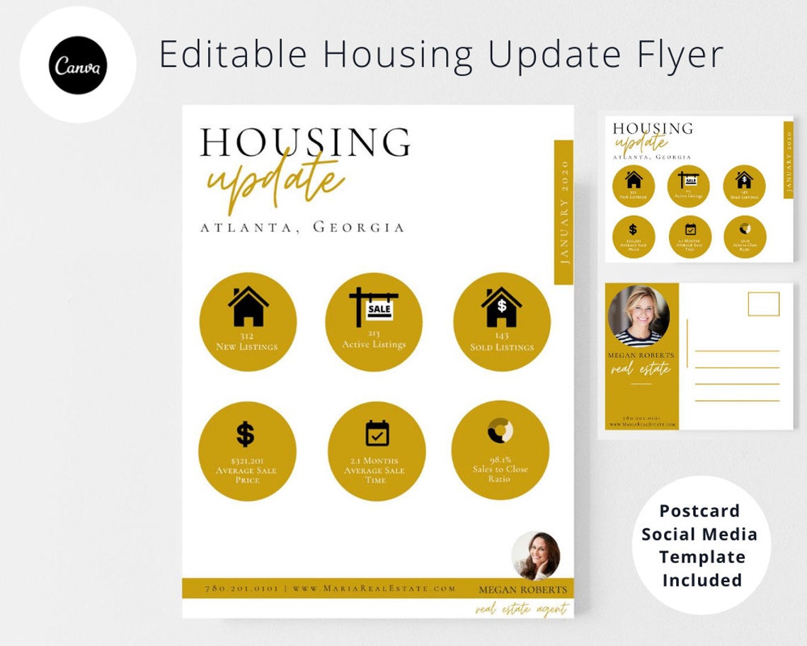 Editable Housing Update Flyer Real Estate Market Update | Etsy