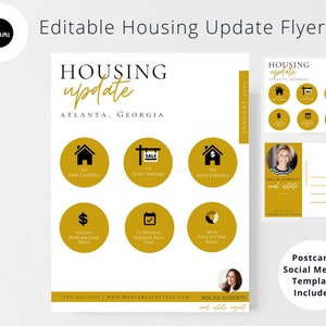 Editable Housing Update Flyer | Real Estate Market Update | Editable ...