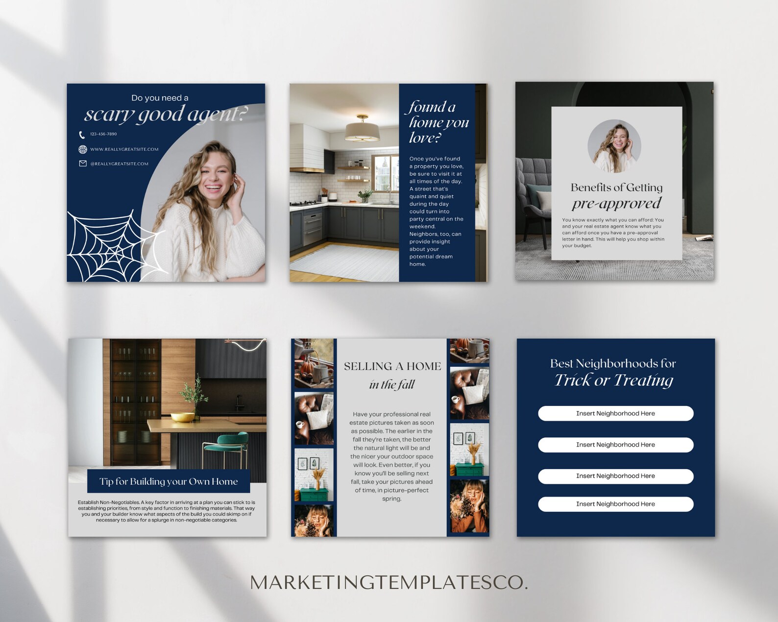 October Real Estate Agent Social Media Posts With Captions - Etsy