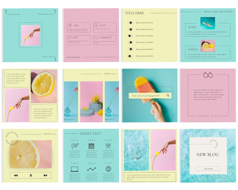 Instagram Post Templates IG Engagement Post Templates - Etsy
