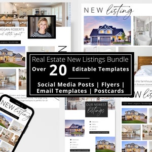 Real Estate New Listings Bundle Listing Templates for Realtors Just ...
