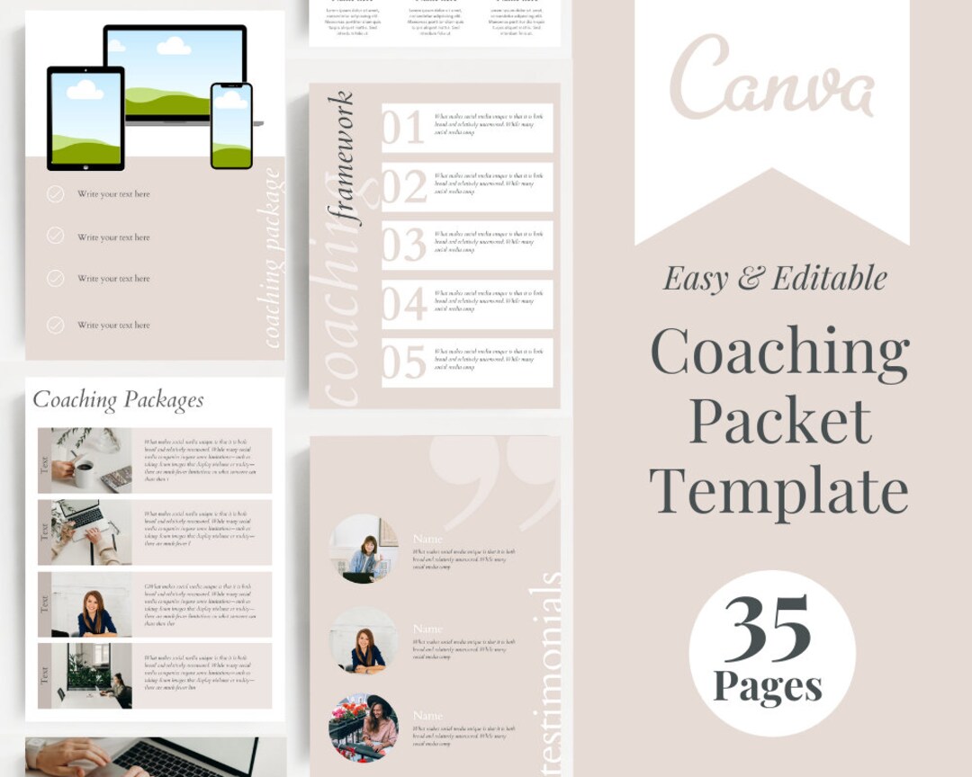 Coaching Packet Template | Client Welcome Guide | New Client Packet ...