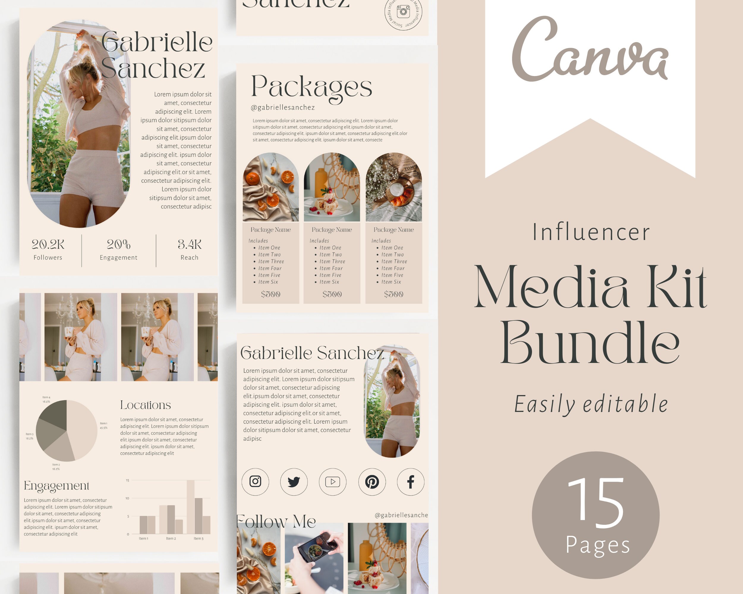 Influencer Media Kit Media Press Kit Rate Sheet for - Etsy
