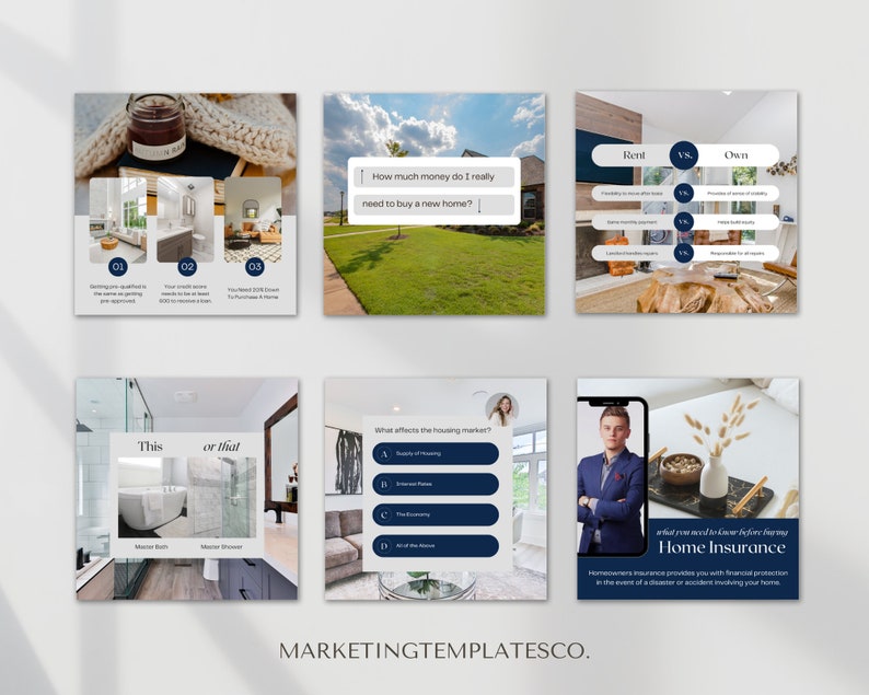 January Real Estate Agent Social Media Posts With Captions - Etsy