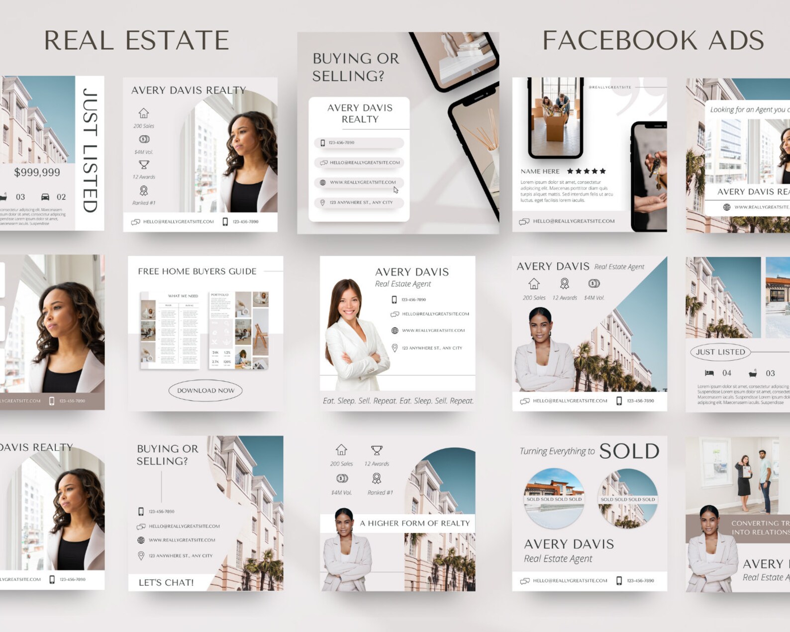 Real Estate Agent Marketing Templates Bundle Realtor - Etsy