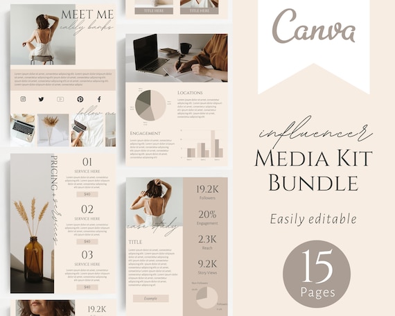 Influencer Media Kit Media Press Kit Rate Sheet for - Etsy