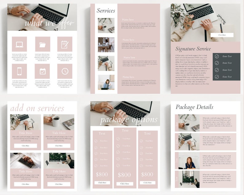 Services and Pricing Packet Template Client Welcome Guide - Etsy