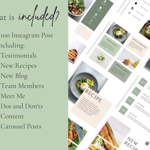 Food Blog Social Media Posts | Recipe Ebook Branding | Dietician ...