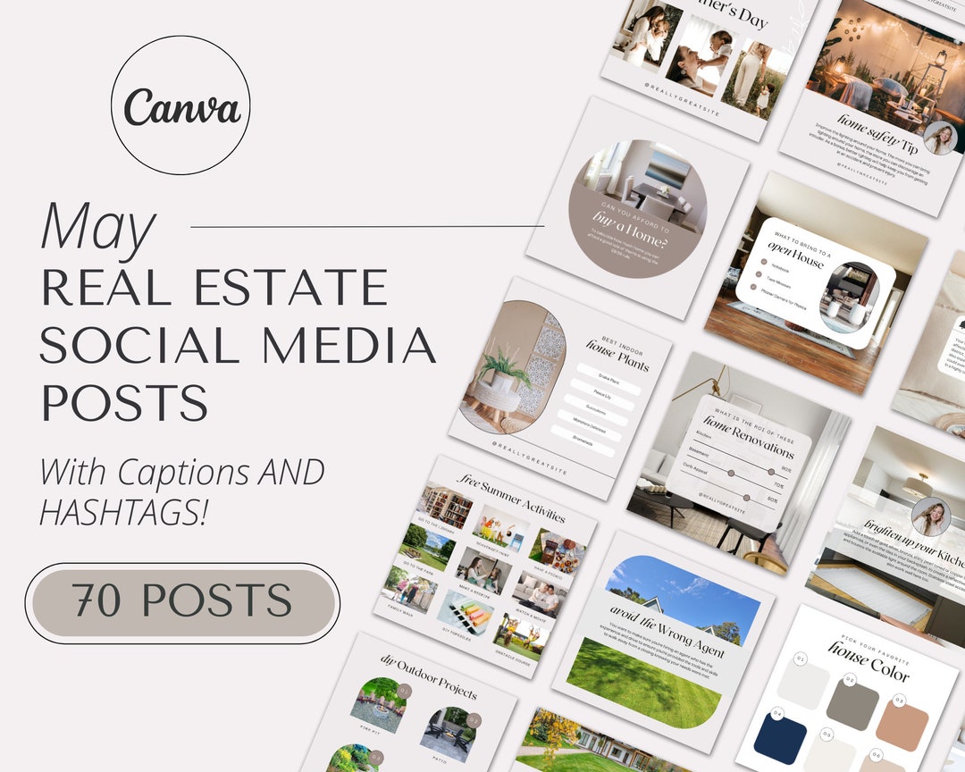 May Real Estate Agent Social Media Posts With Captions Real Estate ...