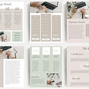 Service and Pricing Packet Template | Client Welcome Guide | Portfolio ...