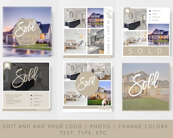 Real Estate Social Media Posts, Just Sold Real Estate Marketing ...