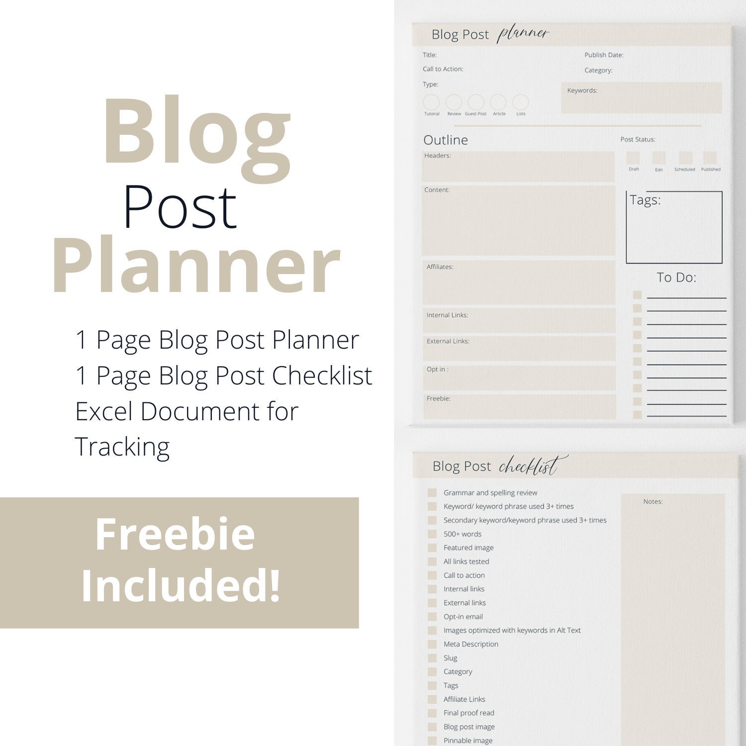 Blog Post Planner Blogging Templates Blog Content Blog - Etsy UK