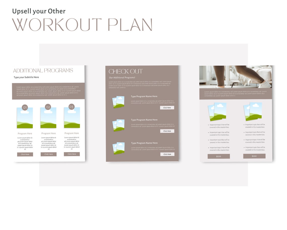 Fitness Ebook Template Fitness Program Planner Fitness - Etsy