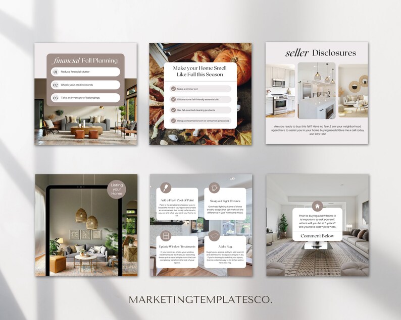 November Real Estate Agent Social Media Posts With Captions - Etsy