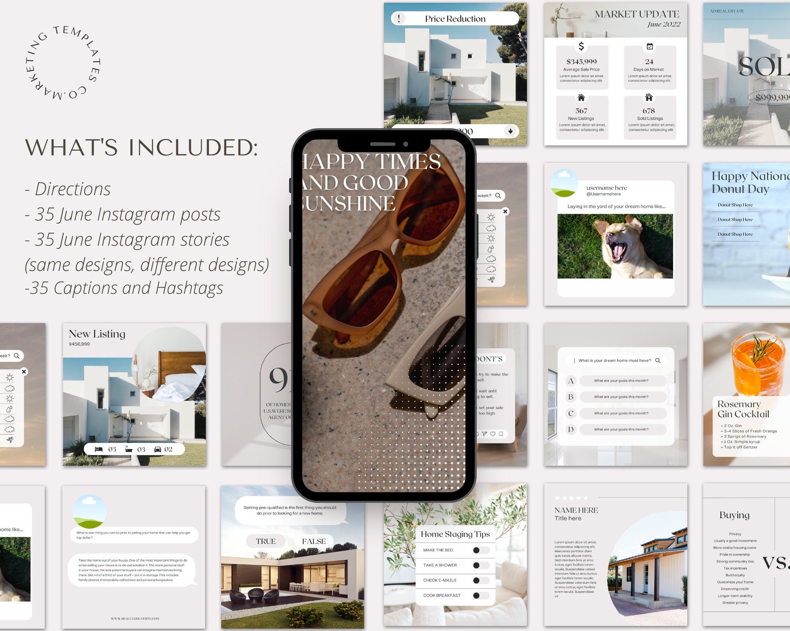 June Real Estate Agent Social Media Posts With Captions Real Estate ...