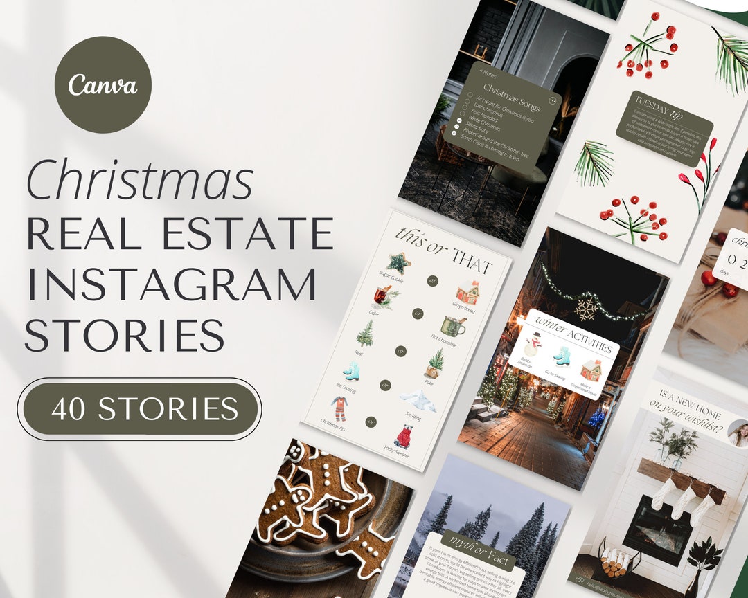 Christmas Real Estate Agent Instagram Stories | Winter Real Estate ...