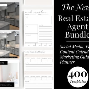 New Real Estate Agent Template Bundle | Real Estate Planner | Real ...