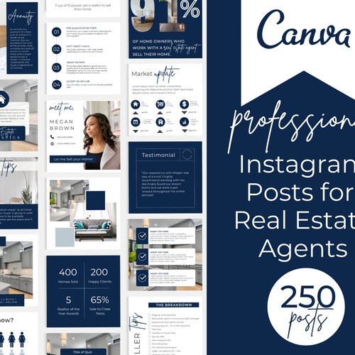 125 Meet the Team Social Media Posts Real Estate Marketing - Etsy