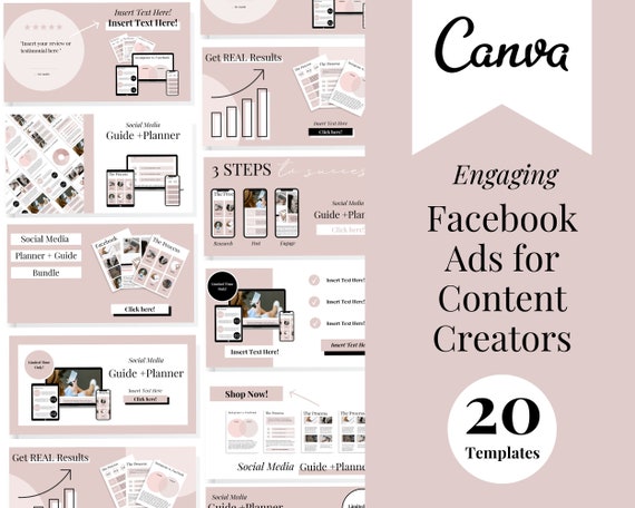 Facebook Ad Templates for Course Creator Social Media - Etsy