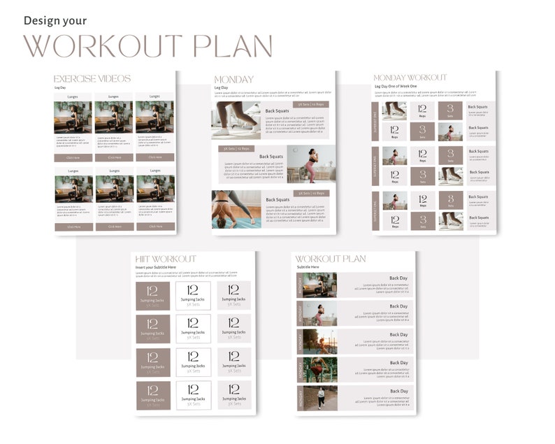 Fitness Ebook Template Fitness Program Planner Fitness - Etsy