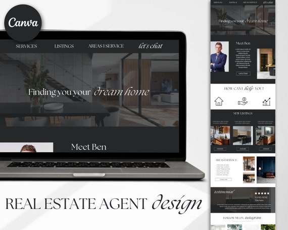 Modern Website for Real Estate Agents Realtor Website Theme - Etsy