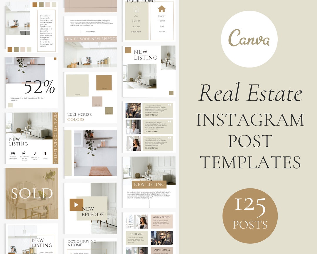 Real Estate Agent Social Media Templates Bundle Real Estate Marketing