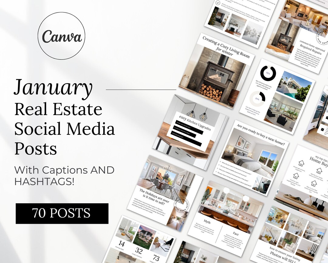 January Real Estate Agent Social Media Posts With Captions | Real ...