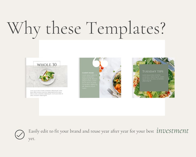 Food Blog Social Media Posts Recipe Ebook Branding | Etsy