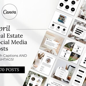 April Real Estate Agent Social Media Posts With Captions Real Estate ...